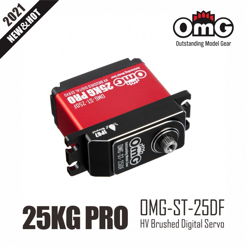 OMG-ST-25DF - OMG SERVODIGITAL BRUSHED WATERPROOF IP67 25KG - Poids : 71 gr